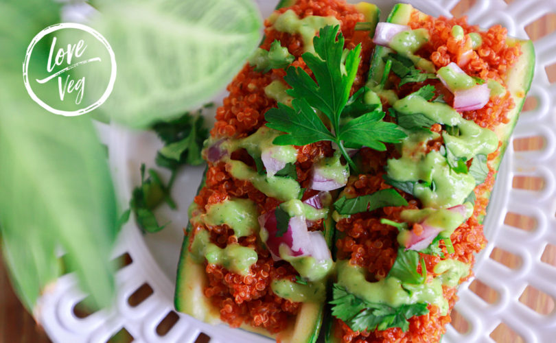 Calabazas Rellenas con Chorizo de Quinoa | Love Veg
