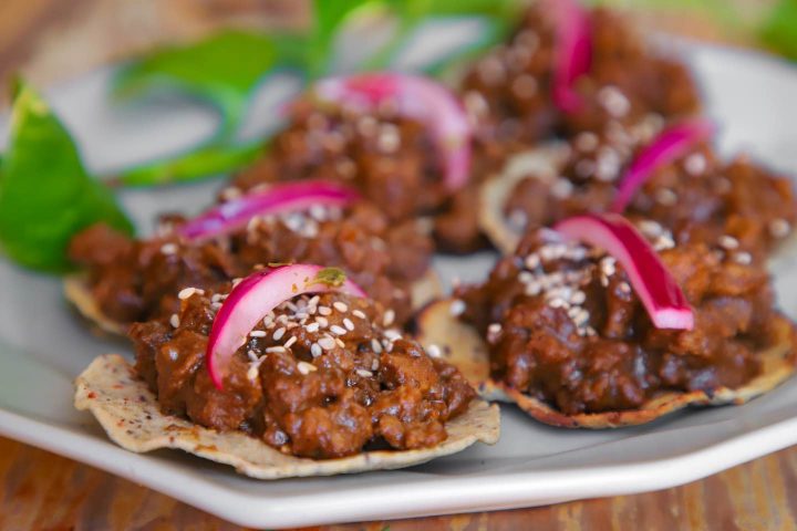 Tostadas de Mole | Love Veg