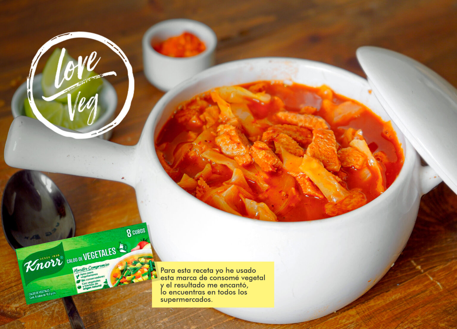 Sopa de Col con Sabor a pollo | Love Veg