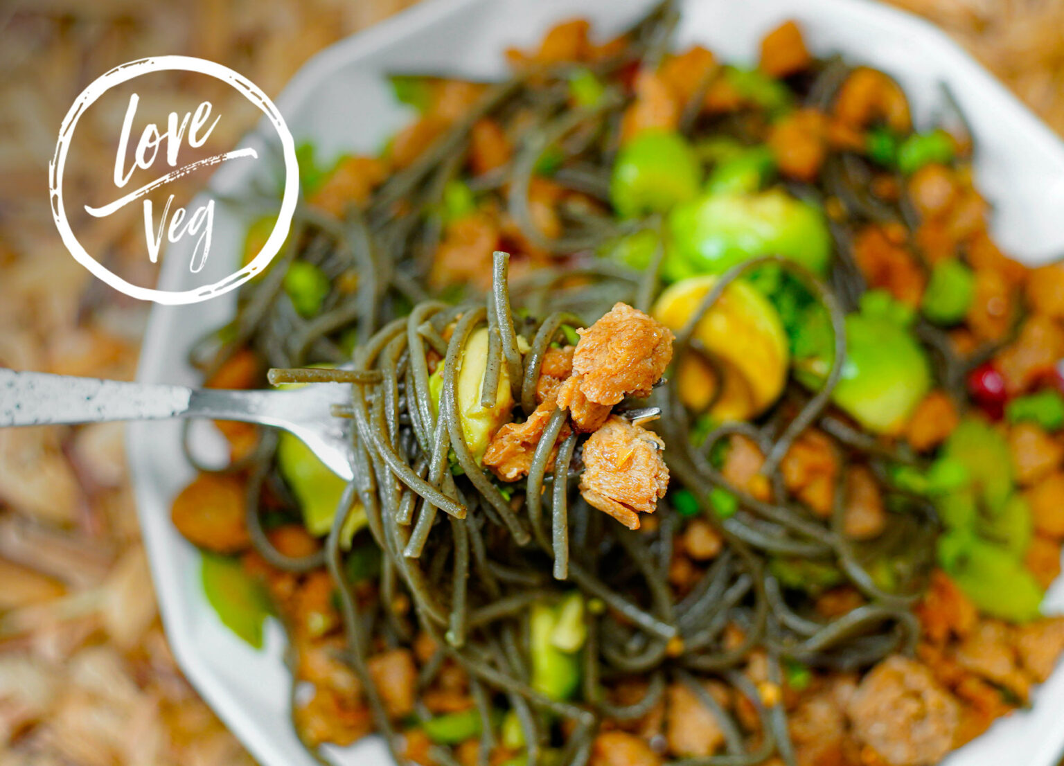 Pasta con Soya Salteada | Love Veg